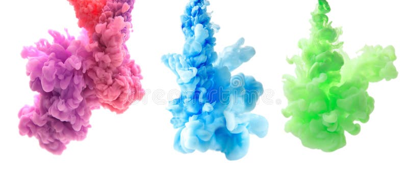 Set of ink in water stock photo. Image of color, design - 163541234