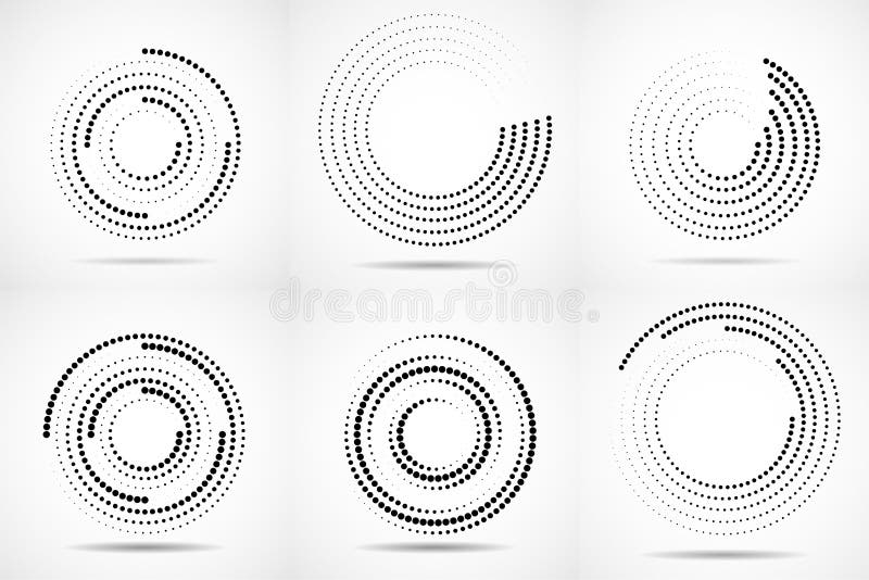 Set of Abstract Dotted Circles Stock Vector - Illustration of logo ...