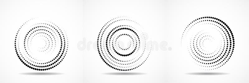 Abstract Dotted Circles. Dots in Circular Form Stock Vector ...