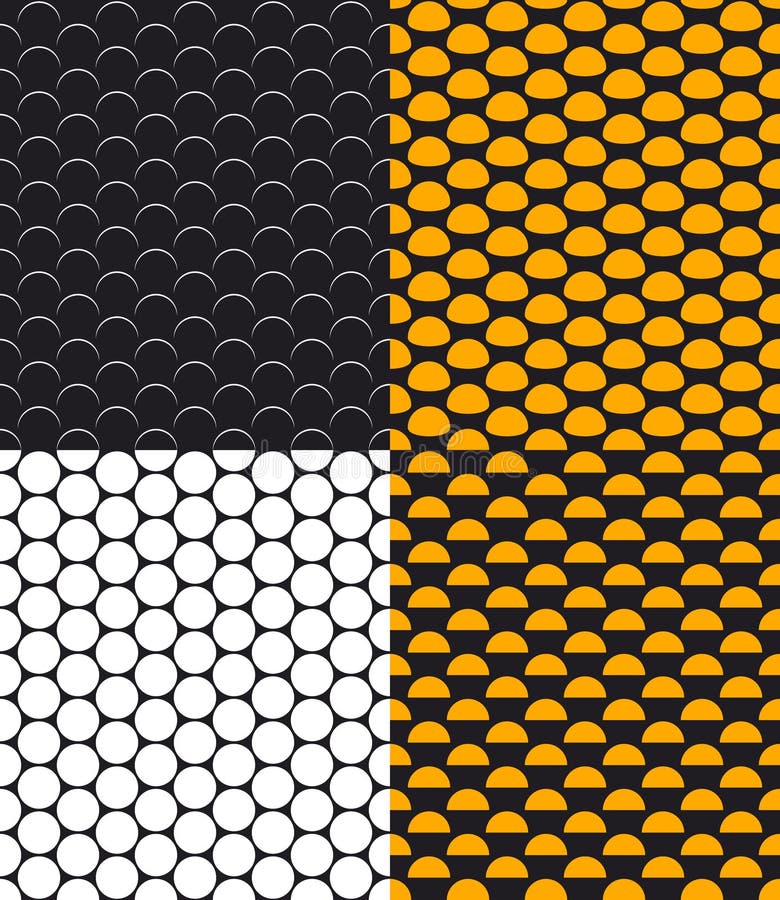 Set of Abstract Dotted Seamless Pattern Vector Stock Vector ...