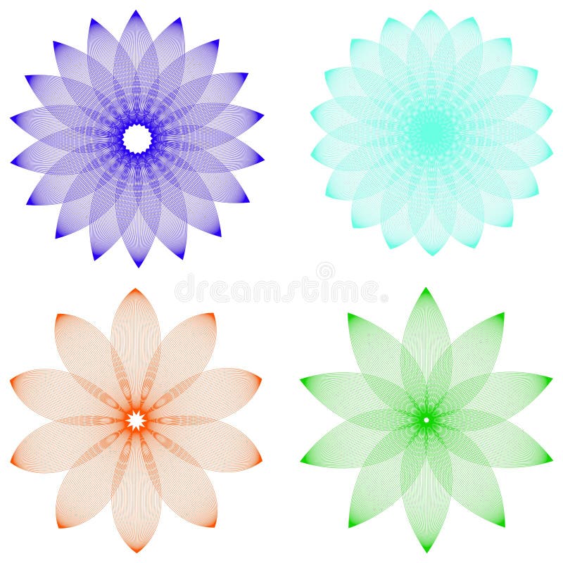 Abstract Four Flowers Group Stock Illustrations – 77 Abstract Four ...