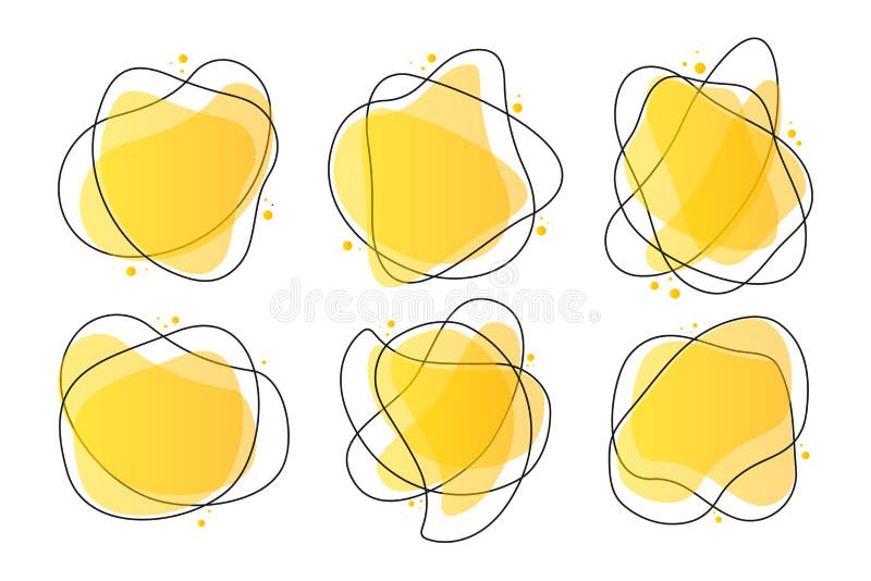 Set of Abstract Fluid Modern Graphic Element. Fluid Element for Flyer ...