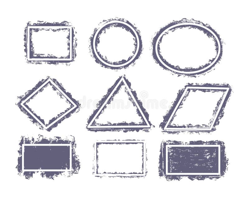 Brushed Frame Template. Isolated on White Background Vector ...