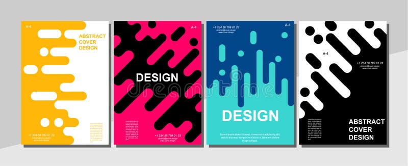 A Set of Abstract Geometric Backgrounds of Circles for Cover Design ...