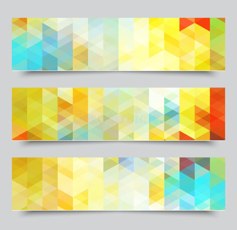 Set of Abstract Geometric Banners Eps10 Vector Stock Vector ...