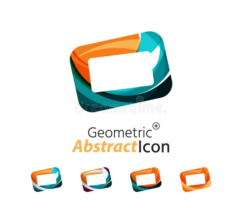 Set of Abstract Geometric Company Logo Frame Stock Vector ...