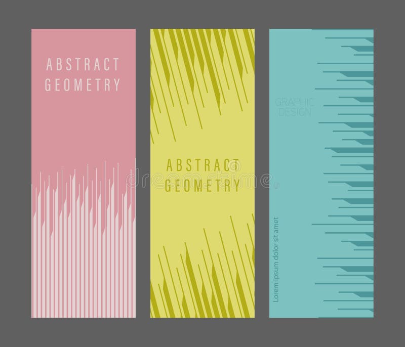 A Set of Abstract Geometric Patterns of Parallel Lines Stock ...