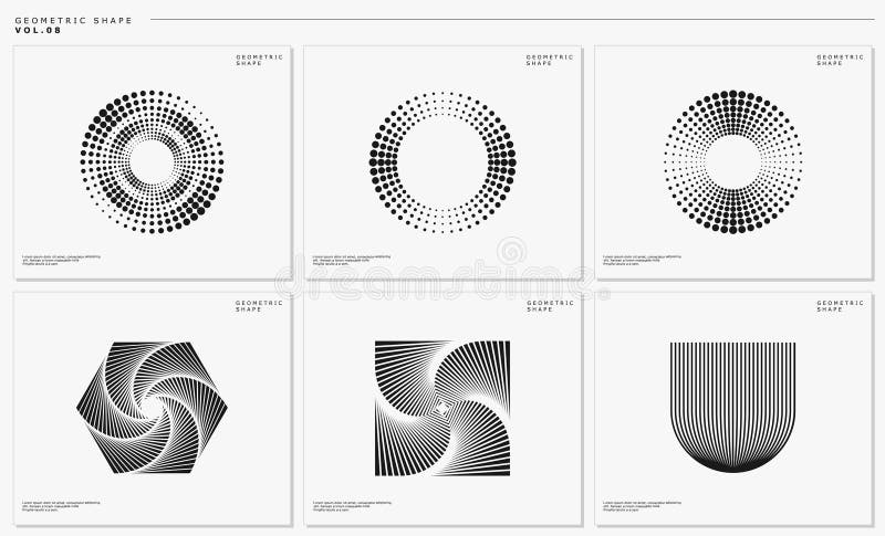 Set of Abstract Geometric Shape Logo Design. Modern Dynamic Blend Line ...
