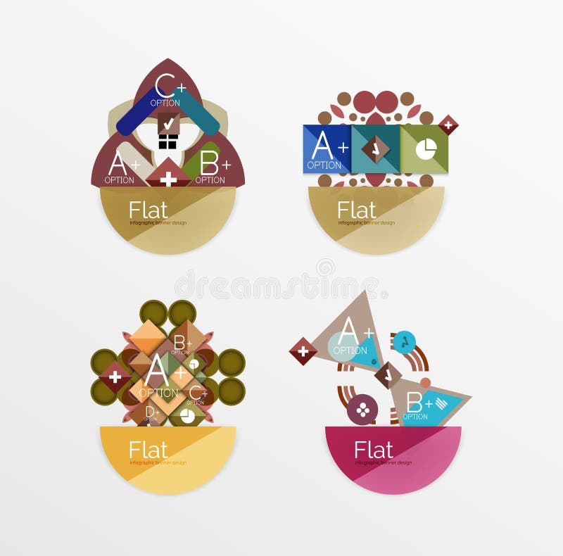 Set of Abstract Geometric Shapes with Options Stock Vector ...