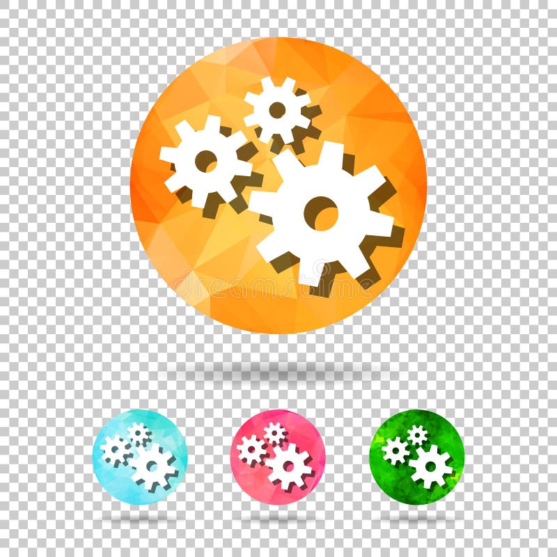 Set of Abstract Geometric Spherical Icons with Gears from Triangular ... Set of Abstract Geometric Spherical Icons with Gears from Triangular ...