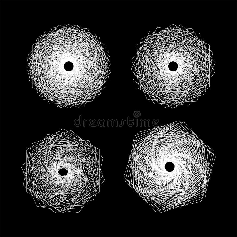 Set Abstract Geometrical Circular Line Multiple Space Ring Background ...