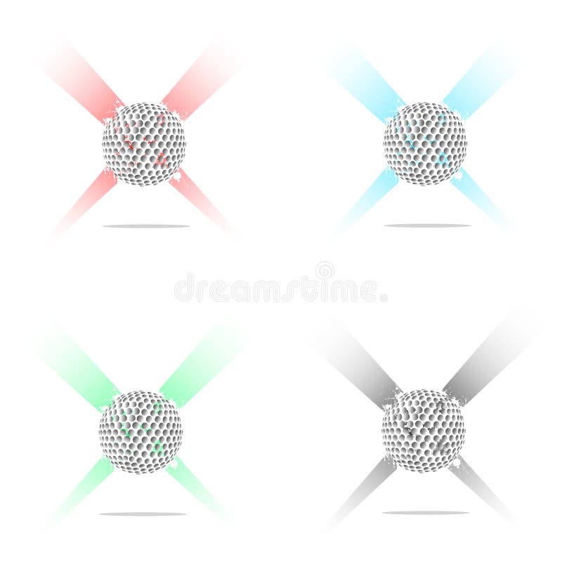 Set Abstract Golf Balls of Ink Blots Stock Vector - Illustration of ...