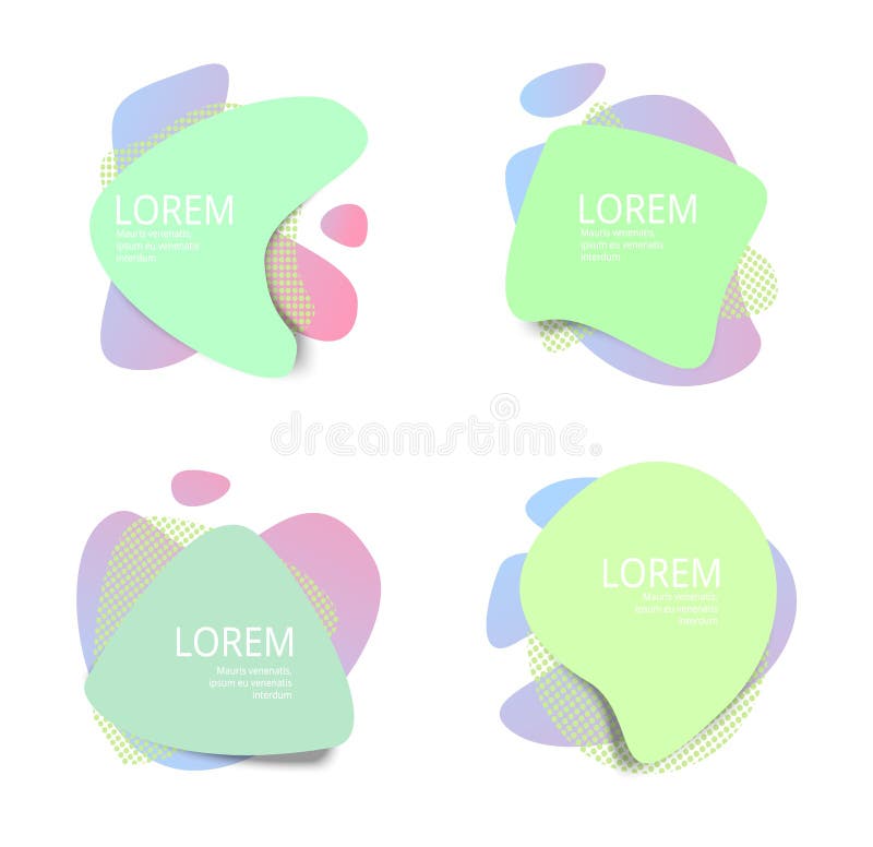 Set of Abstract Graphic Elements. Colored Forms. Gradient Abstract ...