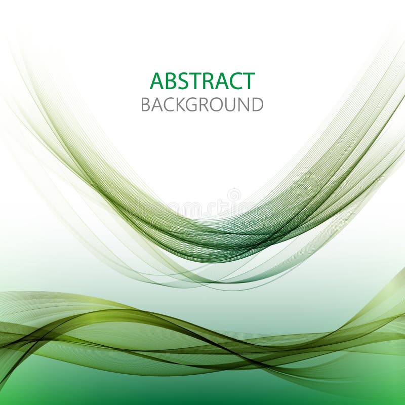 Set of Abstract Green Transparent Vector Wave Stock Vector ...