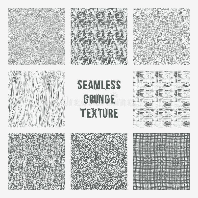 Set of Abstract Grunge Seamless Texture. Stock Vector - Illustration of ...