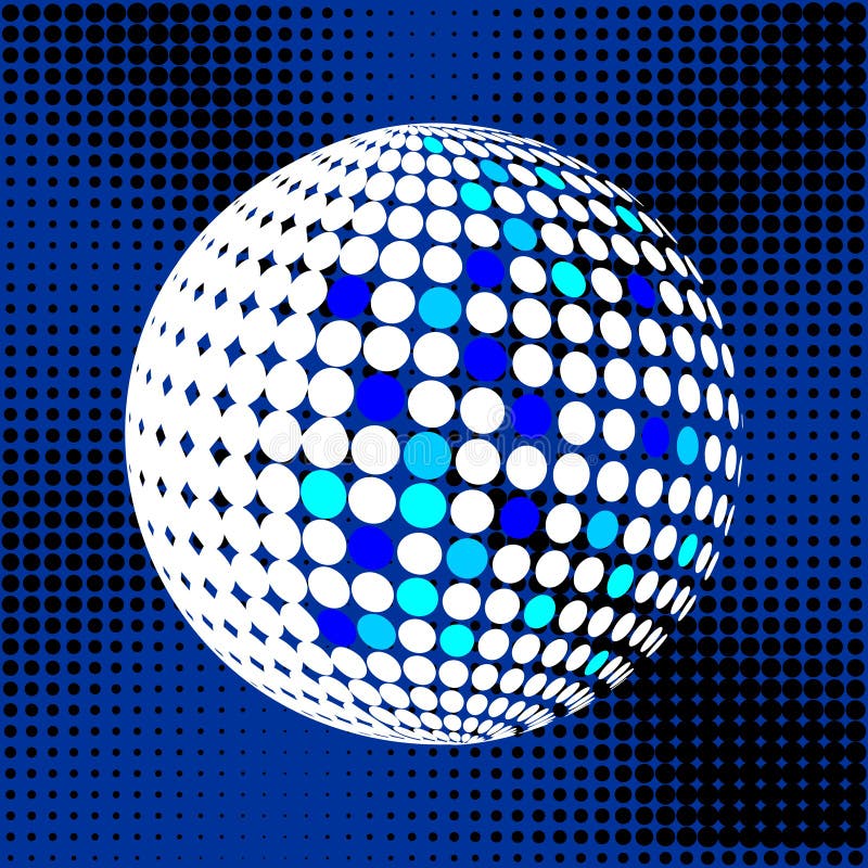 Set Abstract Halftone 3D Spheres_31 Stock Vector - Illustration of icon ...