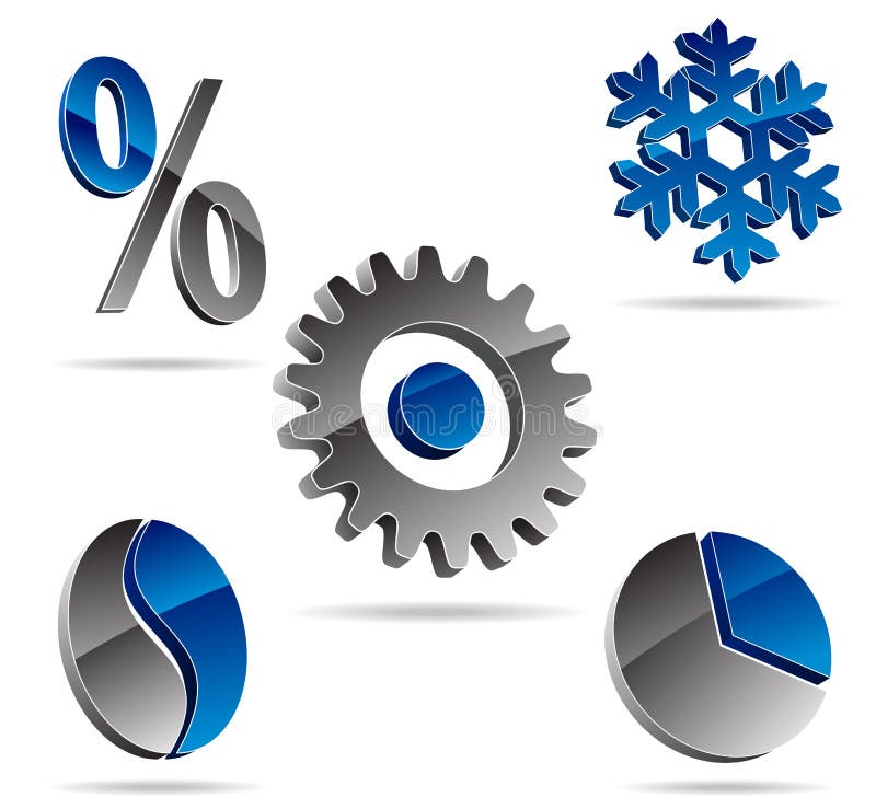 Set of abstract icons stock vector. Illustration of star - 11960283