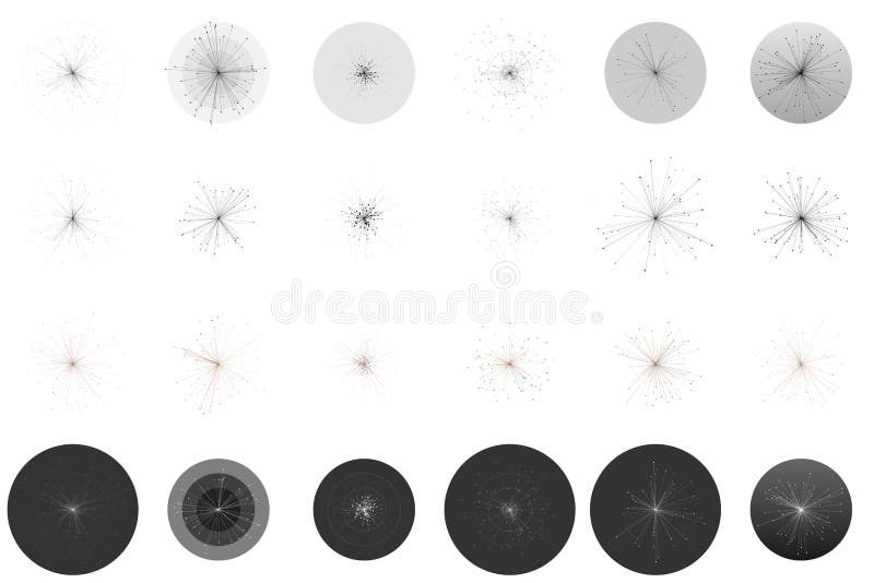 Set of Abstract Infographic with Molecules Isolated on White Background ...