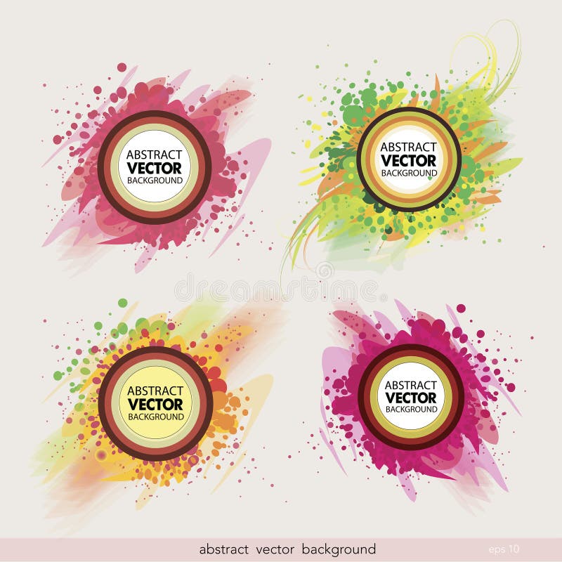 Set of Abstract Label Vector Background.Vector Stock Vector ...