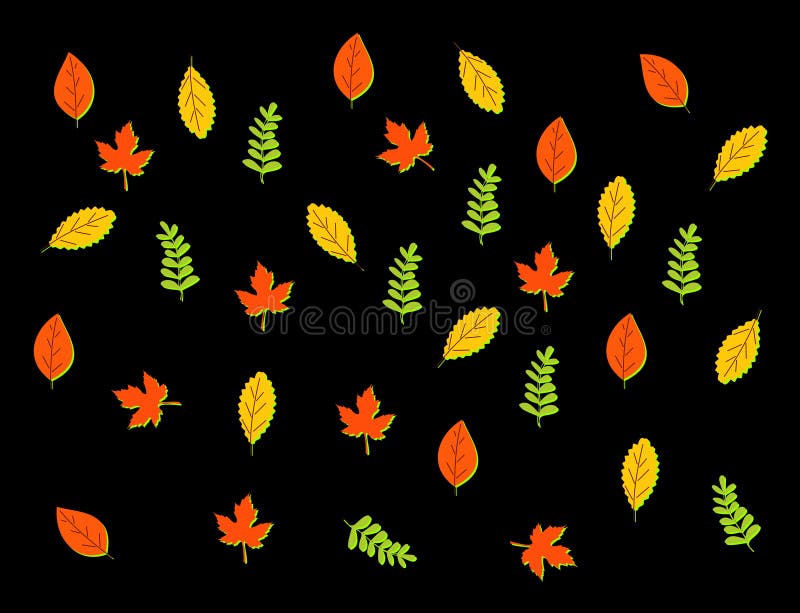 Set of Abstract Leaves. Vector Design Elements Stock Vector ...