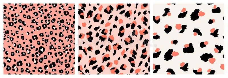 Set of Abstract Leopard Skin Seamless Patterns. Animal Print. Geometric ... Set of Abstract Leopard Skin Seamless Patterns. Animal Print. Geometric ...