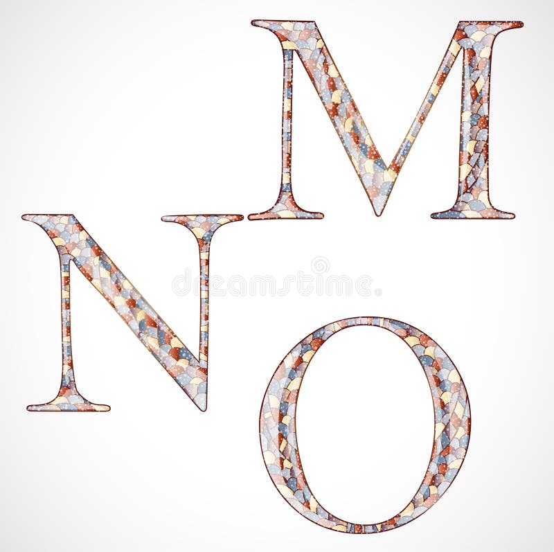 Set with abstract letters. stock vector. Illustration of vintage - 57451420