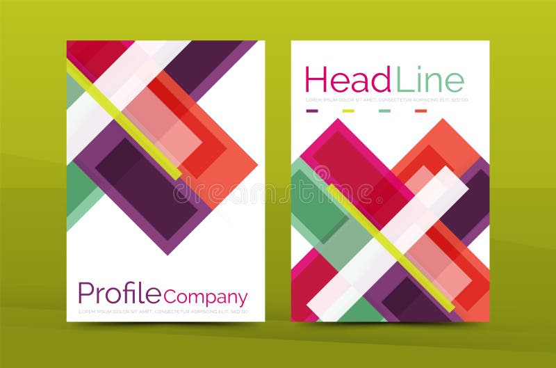 Set of Abstract Lines Backgrounds - Business Templates Stock Vector ...