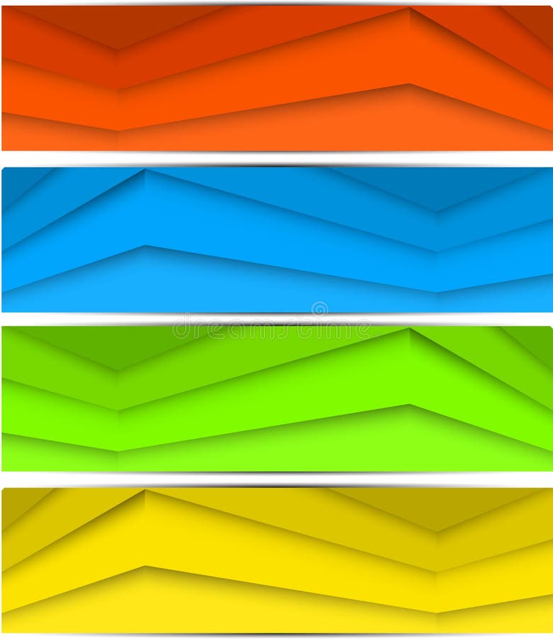 Set of Abstract Lines Banners Stock Vector - Illustration of abstract ...