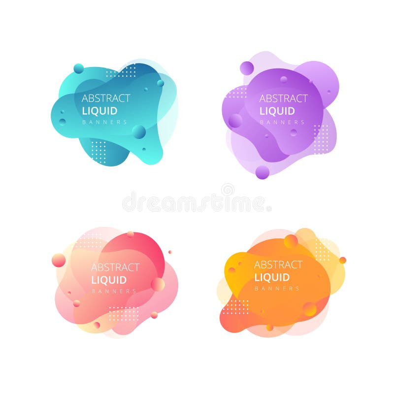ABSTRACT LIQUID BANNERS stock vector. Illustration of business - 158239939