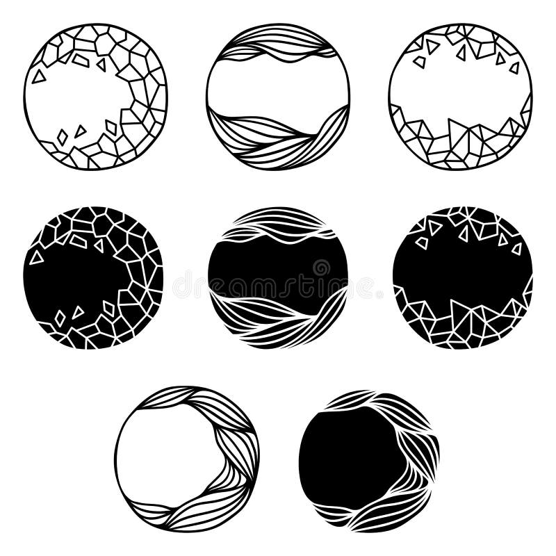 Set Of Abstract Logo Elements Stock Illustration Illustration Of Logo