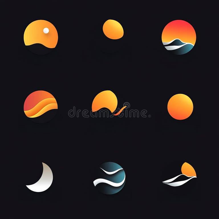 Set of Abstract Logos. Design Elements Stock Illustration ...