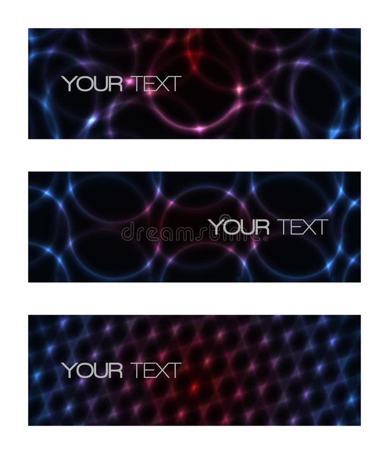 Set of Abstract Modern Futuristic Banners Stock Vector - Illustration ...