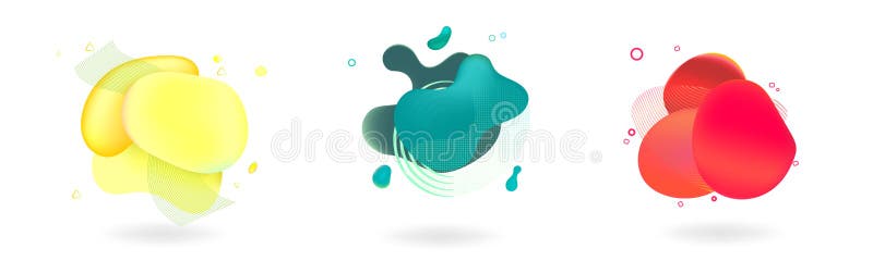 Set of Abstract Modern Graphic Dynamic Shapes Stock Vector ...