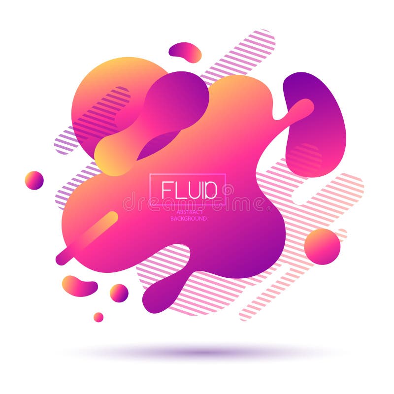 Set of Abstract Modern Graphic Elements. Fluid Abstract Geometric ...