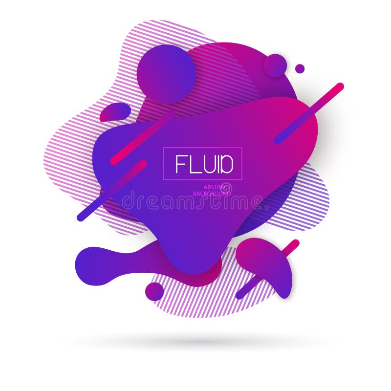 Set of Abstract Modern Graphic Elements. Fluid Abstract Geometric ...