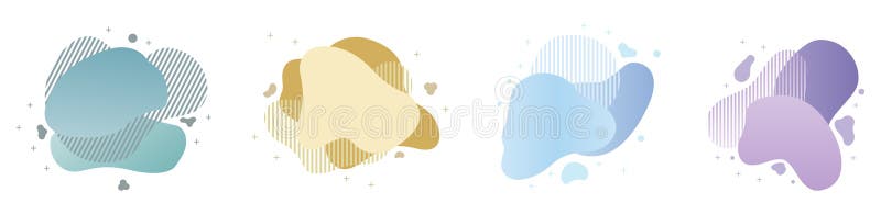 Set of Abstract Modern Graphic Elements. Abstract Gradient Banners with ...