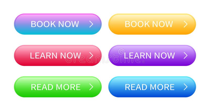 Set of Abstract Modern Web Buttons. Stock Vector - Illustration of blue ...