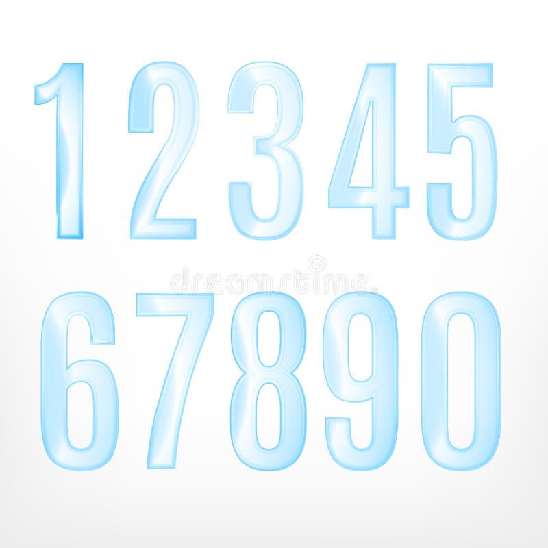Set of abstract numbers stock vector. Illustration of sign - 110946968