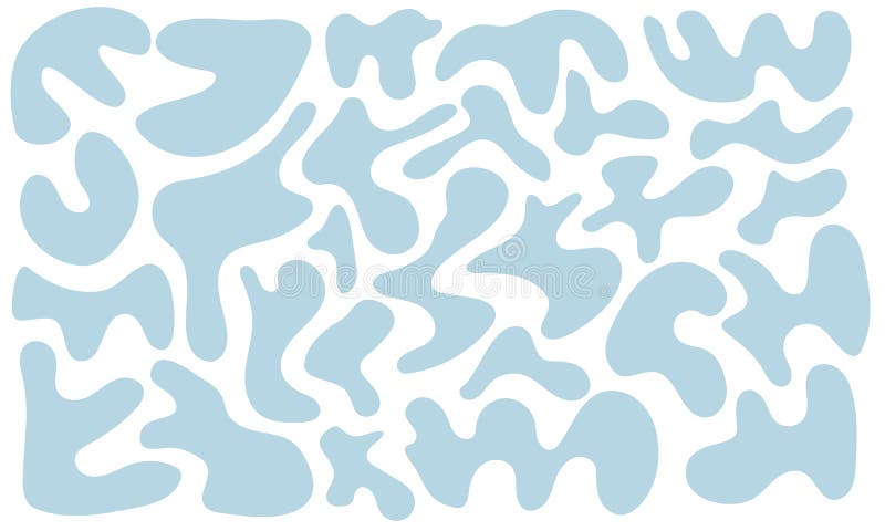 Set of Abstract Organic Shapes, Spots, Blobs, Patterns, Wavy and ...