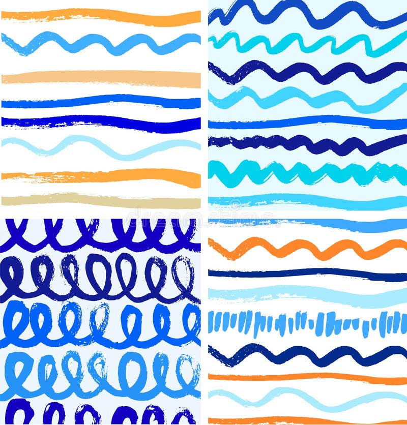 Decorative Paint Pattern. Vector Seamless Texture Stock Vector ...