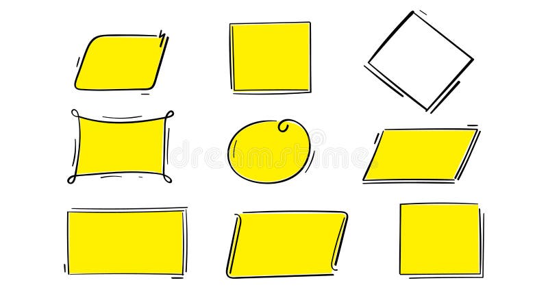 A Set of Abstract Painted Frames of Different Shapes. Rhombus ...