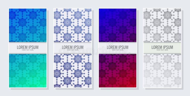 Set of Abstract Pattern Background Banner Stock Vector - Illustration ...