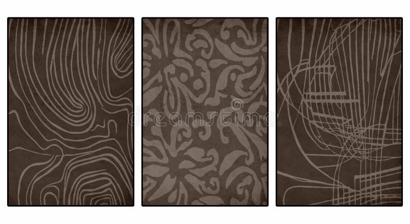Set of 3 Abstract Pattern for Materials, Covers, Websites. for Use in ...