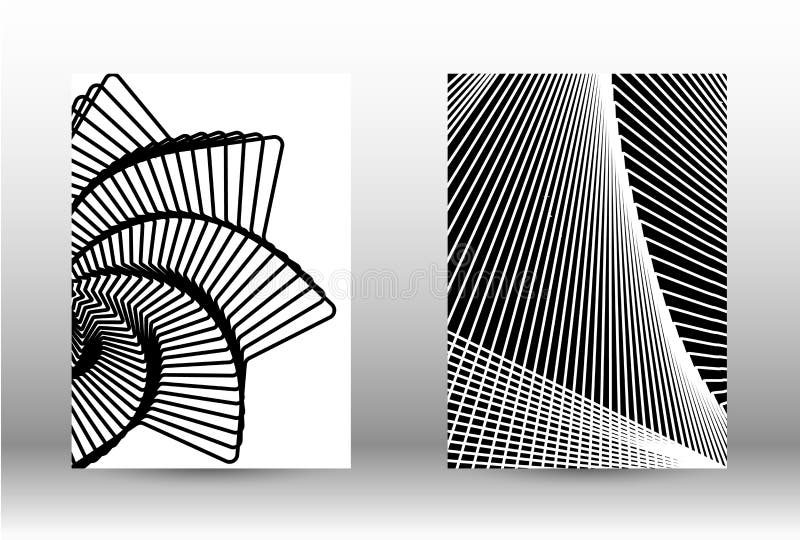 Set of Abstract Patterns with Distorted Lines. Stock Vector ...