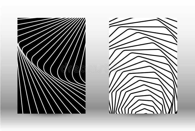 Set of Abstract Patterns with Distorted Lines. Stock Vector ...