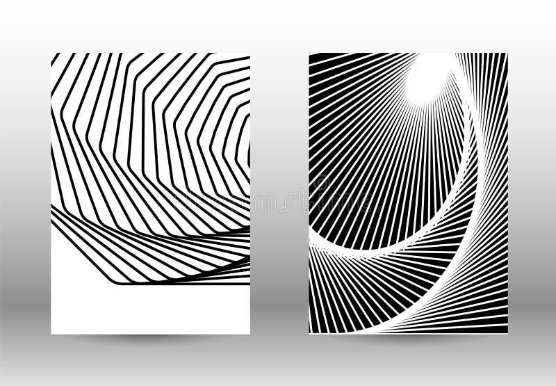 Set of Abstract Patterns with Distorted Lines. Stock Vector ...