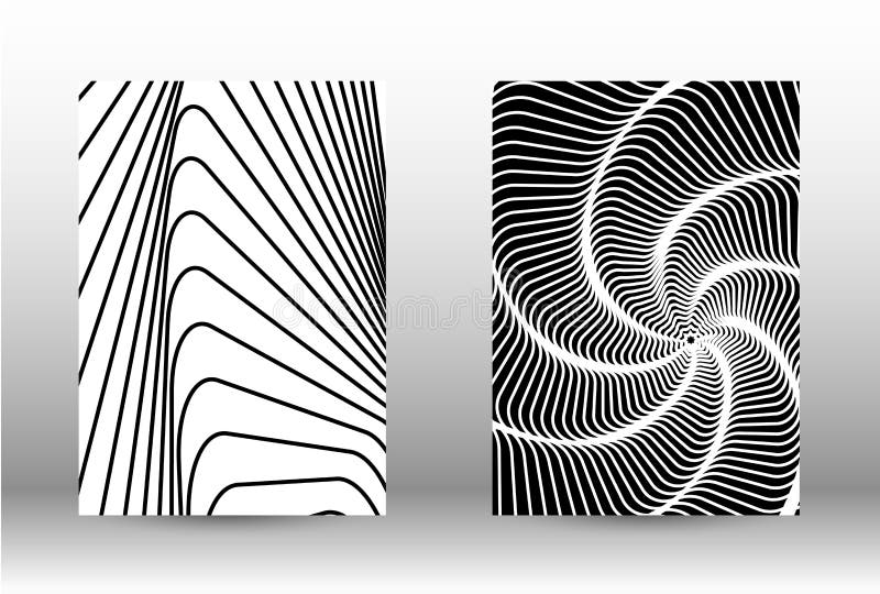 Set of Abstract Patterns with Distorted Lines. Stock Vector ...