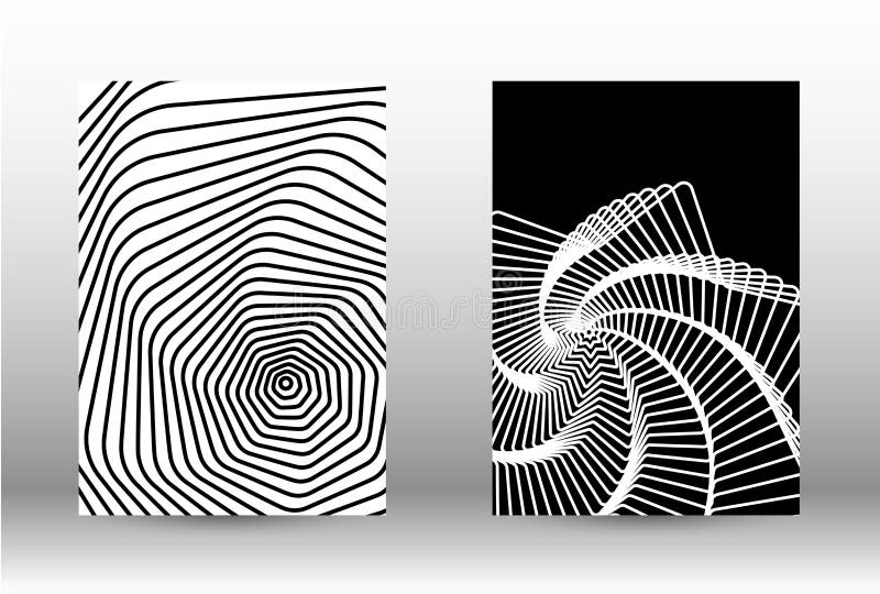 Set of Abstract Patterns with Distorted Lines. Stock Vector ...