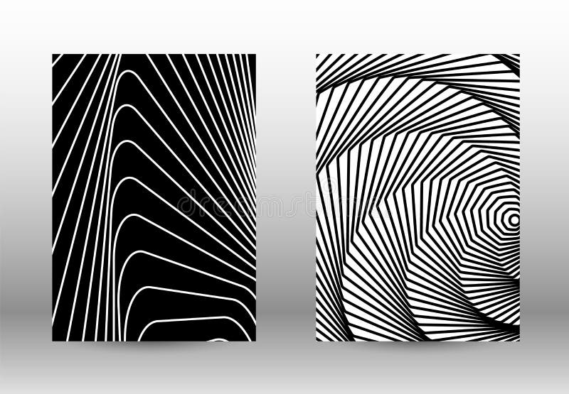 Set of Abstract Patterns with Distorted Lines. Stock Vector ...