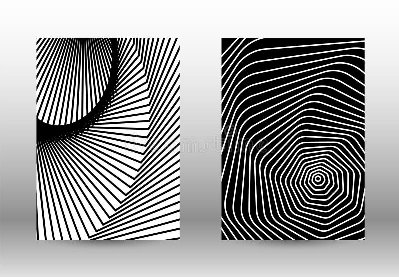 Set of Abstract Patterns with Distorted Lines. Stock Vector ...